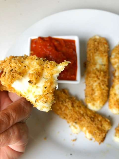Low Carb Mozzarella Sticks Air Fried to Crispy Perfection - Low Carb Norma